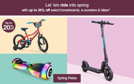 Up to 20% Off Select Hoverboards, E-Scooters & Bikes | Target